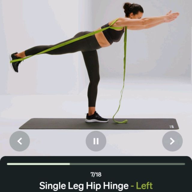 Single Leg Hip Hinge - Left - Exercise How-to - Workout Trainer by Skimble