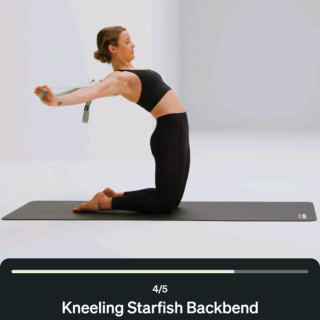 Kneeling Starfish Backbend With Band by Rajeswari D. - Exercise How-to ...