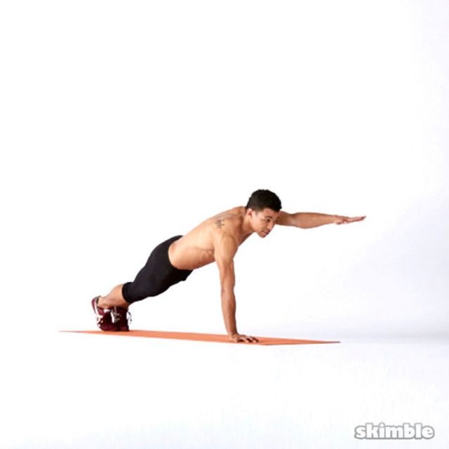 Plank with L Arm Lift by Brian Fallon - Exercise How-to - Skimble
