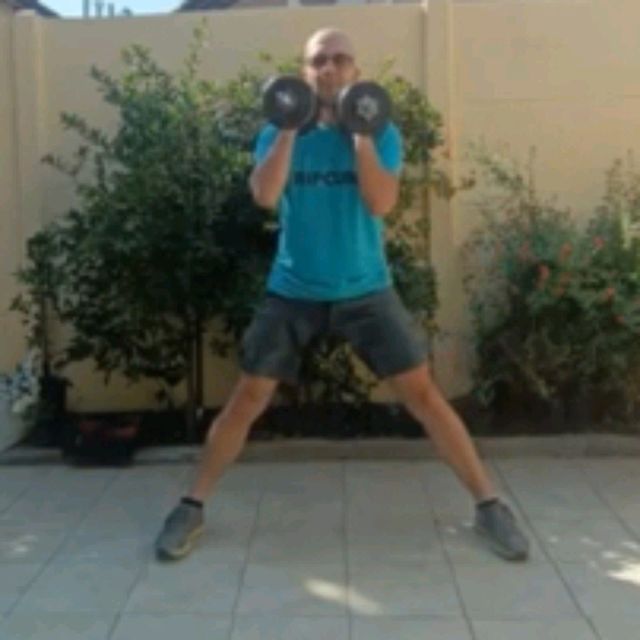 Front rack cossack squat - Exercise How-to - Workout Trainer by Skimble