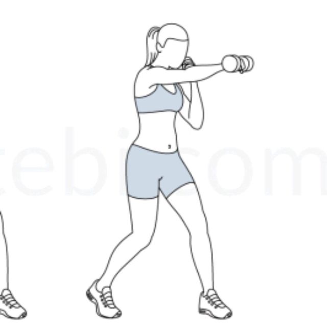 Dumbbell Punches por Kenisha Williams - Ejercicio Cómo hacerlo - Skimble