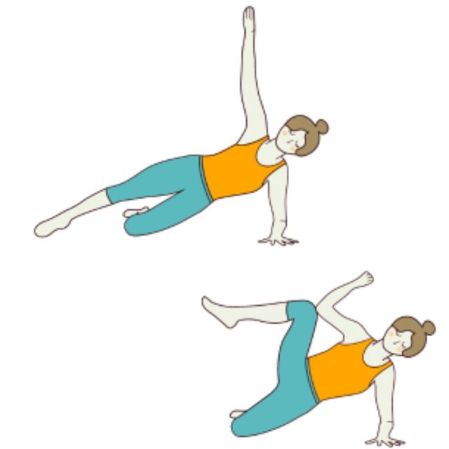 Side Plank Crunch Flow Both Sides by 𝔻𝕖𝕤𝕖𝕣𝕥 𝔽𝕠𝕩🦊 🌟 - Exercise How-to ...