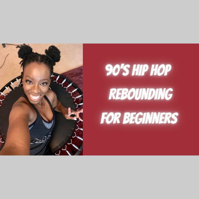 90's HIP HOP (BEGINNER) REBOUNDING WORKOUT || Mini Trampoline Workout ...