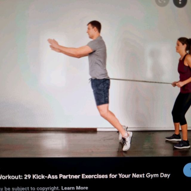 Partner Band Squat Jump - Exercise How-to - Workout Trainer by Skimble