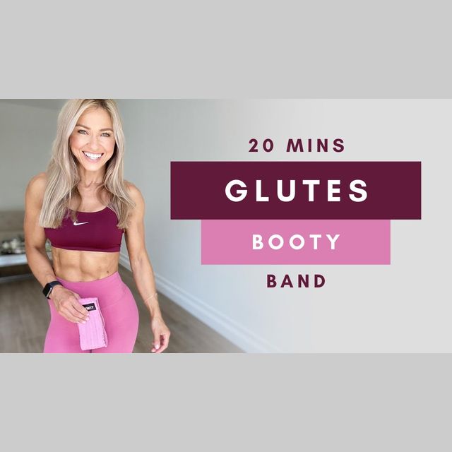 20 Min Intense Glute Workout At Home With Resistance Band Free