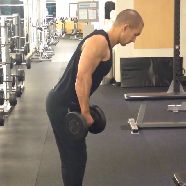 One Arm Bent-over Shrug (R) by Ömer Köseoğlu - Exercise How-to - Skimble