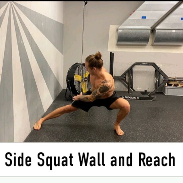 Side Squat Wall And Reach by Alex 🌊. - Exercise How-to - Skimble