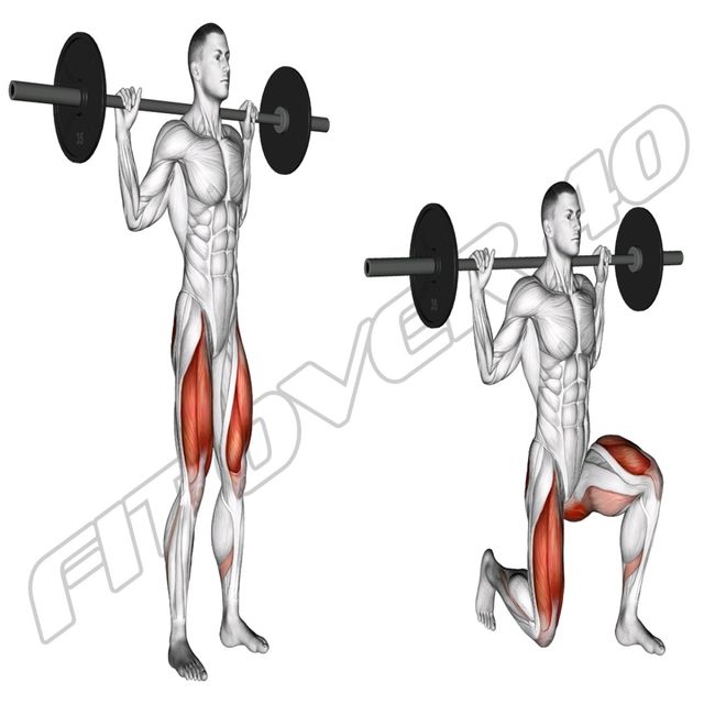 Barbell Rear Lunge by Ftf40 Jan - Exercise How-to - Skimble