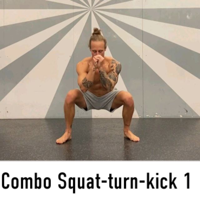 Combo Squat-turn Kick by Alex 🌊. - Exercise How-to - Skimble