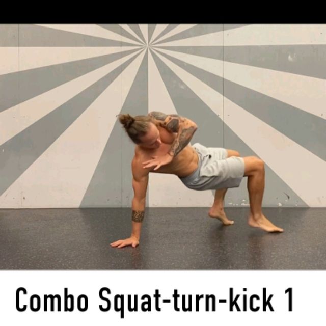 Combo Squat-turn Kick by Alex 🌊. - Exercise How-to - Skimble