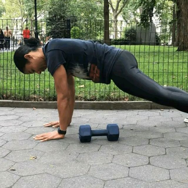 Plank With Dumbbell Pull-Through by Patrick B. - Exercise How-to - Skimble