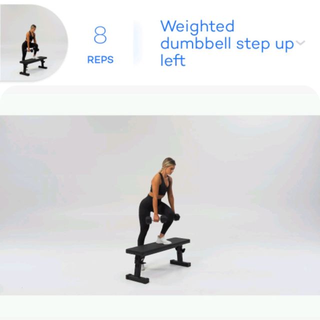 Dumbbell Step Up by Manuela B. - Exercise How-to - Skimble
