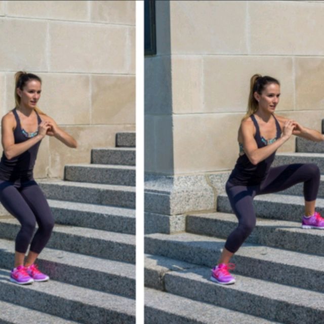 Double Side Steps on Stairs by T ᕕ. - Exercise How-to - Skimble