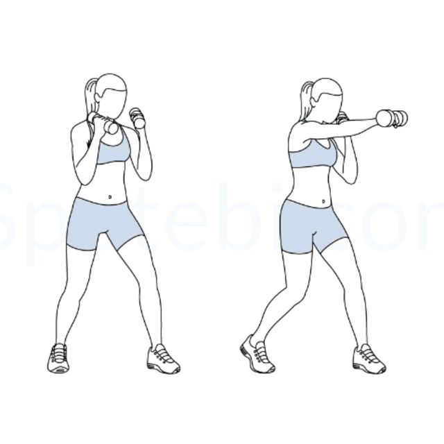 Right Dumbbell Punches by Kimberly C. - Exercise How-to - Skimble