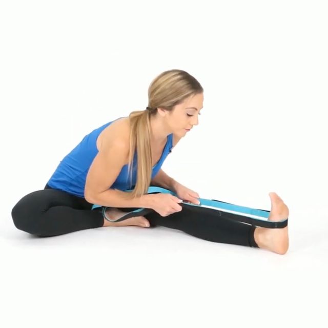 Sitting One Leg Hamstring Stretch w. Strap (L) by Ömer K. - Exercise ...