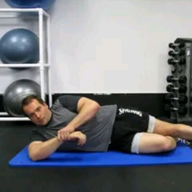 Left Shoulder Sleeper Stretch by John C. - Exercise How-to - Skimble