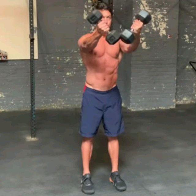 Standing DB Chest Fly by Francisco Perez - Ejercicio Cómo hacerlo - Skimble