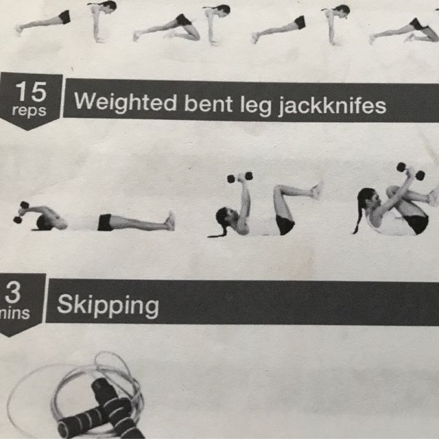 Weighted Bent Leg Crunch by Melissa Leng - Exercise How-to - Skimble