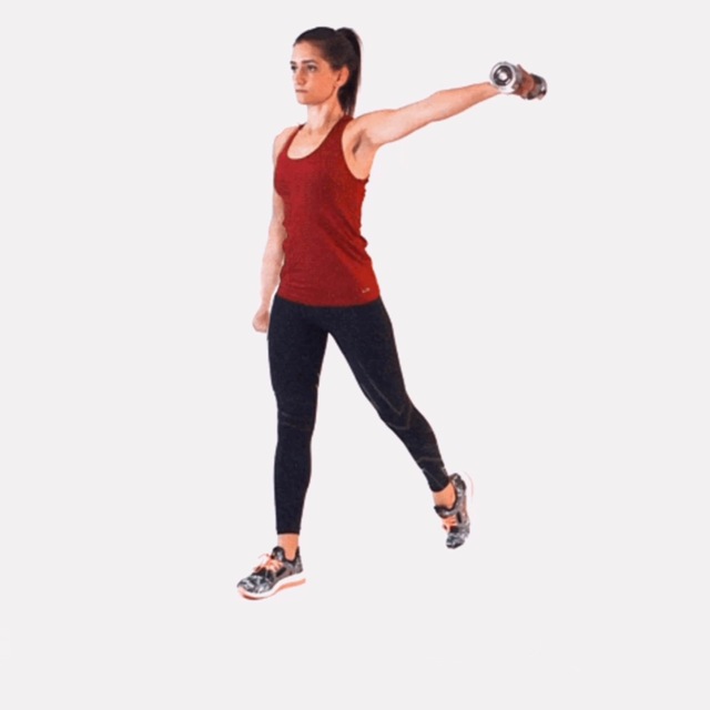 Lateral Raise with Split Squat (L) by Ömer Köseoğlu - Exercise How-to ...