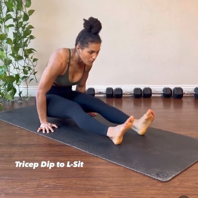 Tricep Dip To L Sit by Deanna B. - Exercise How-to - Skimble