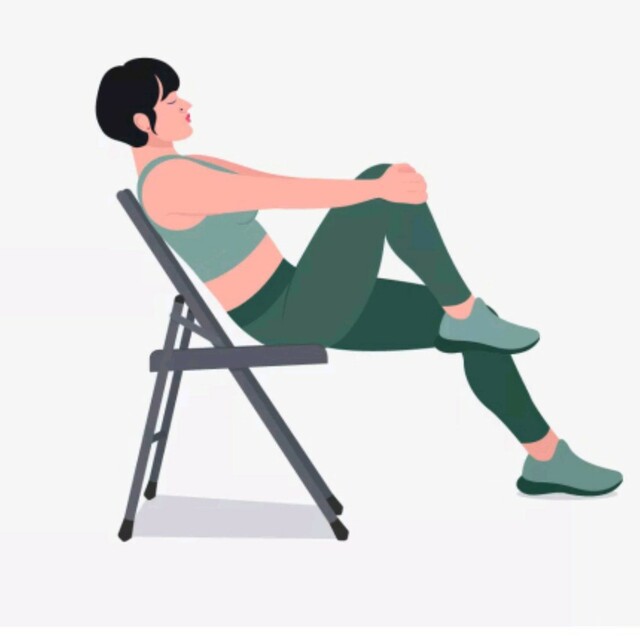 Right Chair Knee Hug by Angel Ehrlich - Exercise How-to - Skimble