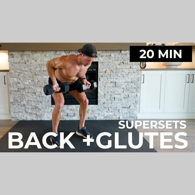 20 Min Back & Glutes [SUPERSET DUMBBELL WORKOUT] - Free Back Workout by ...