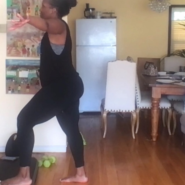 Leg Step Ups With Back Push Ins by Jataesha C. - Exercise How-to - Skimble