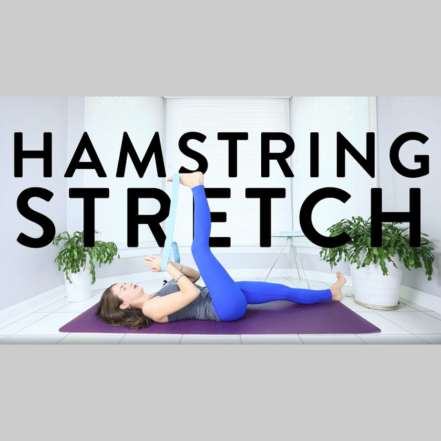 10 minute yoga hamstring stretch with strap - Free Hip Workout by Tanya ...