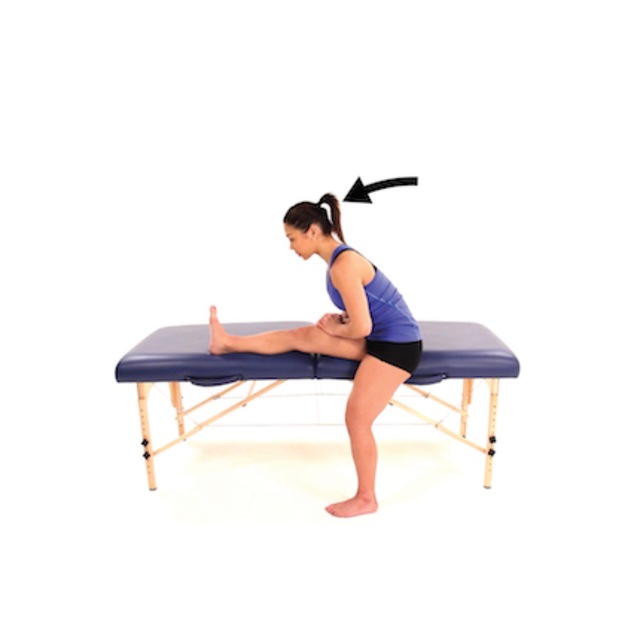 Seated Table Right Hamstring Stretch by Jason Footman - Exercise How-to ...