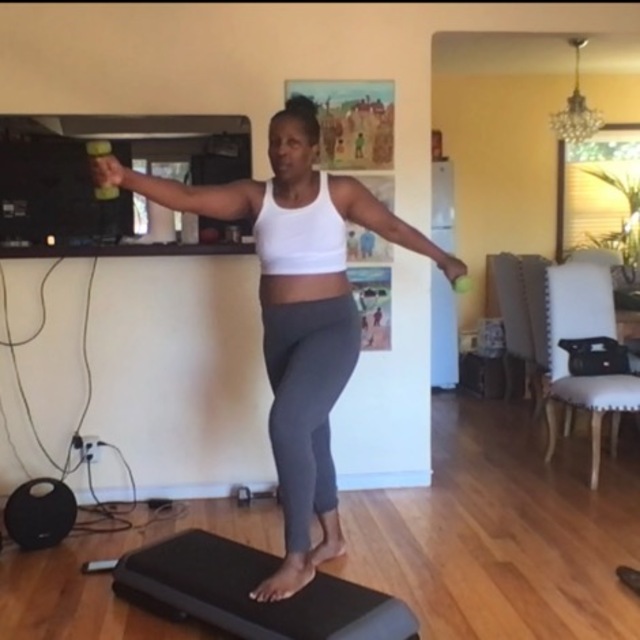 Step Up With Ski Arms by Jataesha C. - Exercise How-to - Skimble