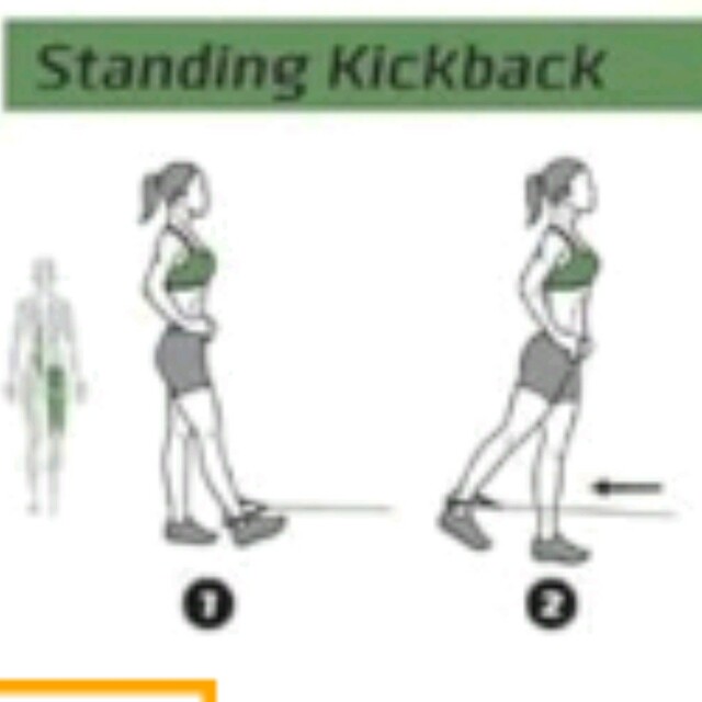 Banded Standing Kickback by Angel Ehrlich - Exercise How-to - Skimble