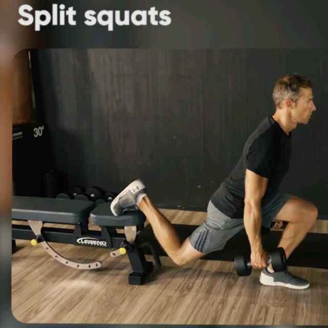Split Squats With Dumbells by Patrik Cedereldh - Exercise How-to - Skimble