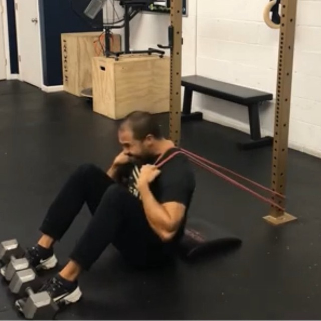 Resistance Band lotus Sit up by Gabi Wolosik - Exercise How-to - Skimble