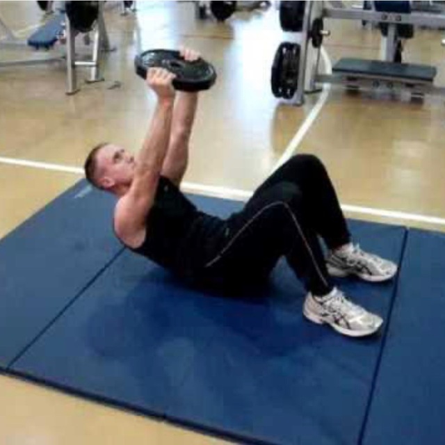 Weighted Crunches (plate) by Livbeyond 💫 - Exercise How-to - Skimble