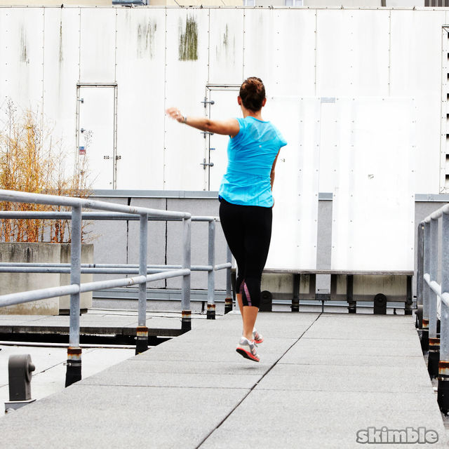 Skips with Arm Circles - Exercise How-to - Workout Trainer by Skimble