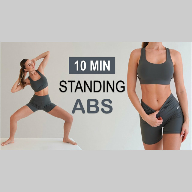 10 Min All Standing Abs Workout Daily Routine No Jumping No Repeat
