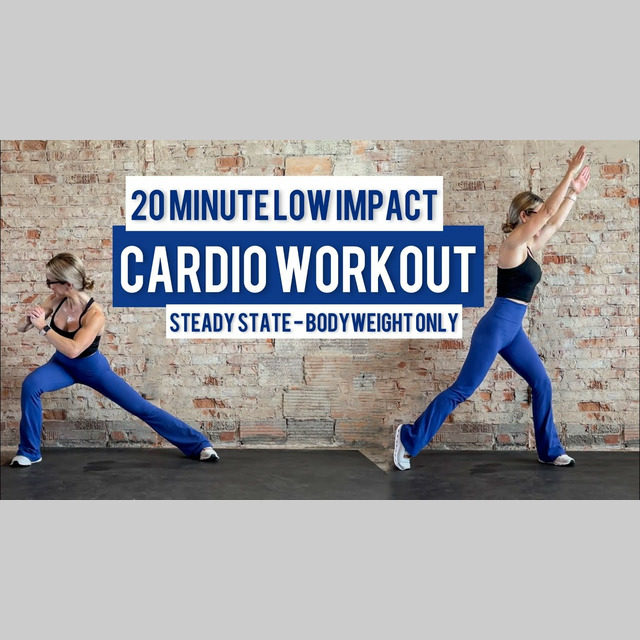 20 Minute Steady State Cardio Workout | All Standing | Low Impact ...