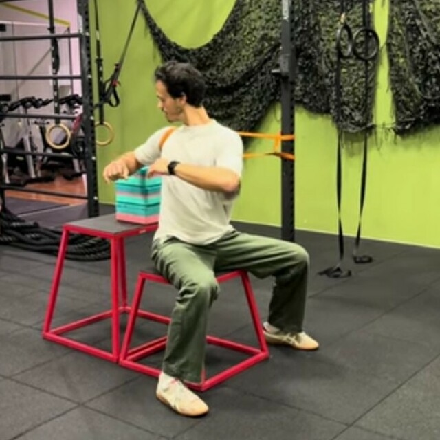 Seated Band Rotation by Alex 🌊. - Exercise How-to - Skimble