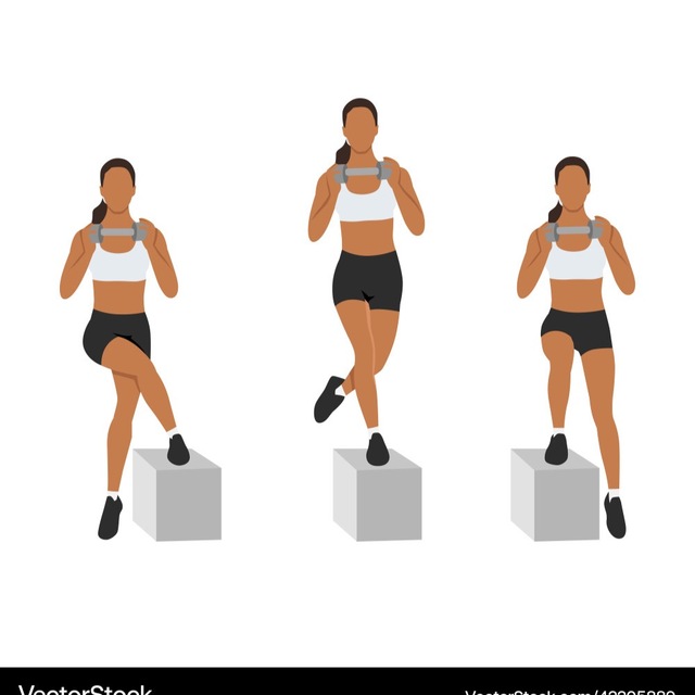 Step Up Cross Overs by Karlene M. - Exercise How-to - Skimble