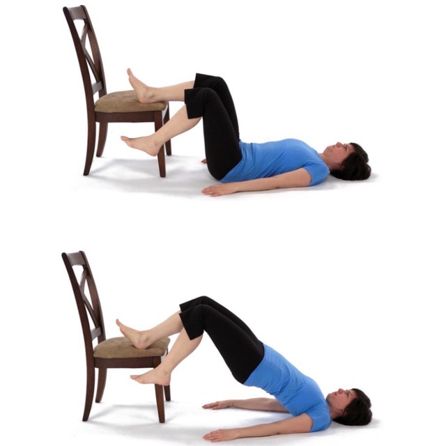 Single leg chair bridge by Gabi Wolosik - Exercise How-to - Skimble