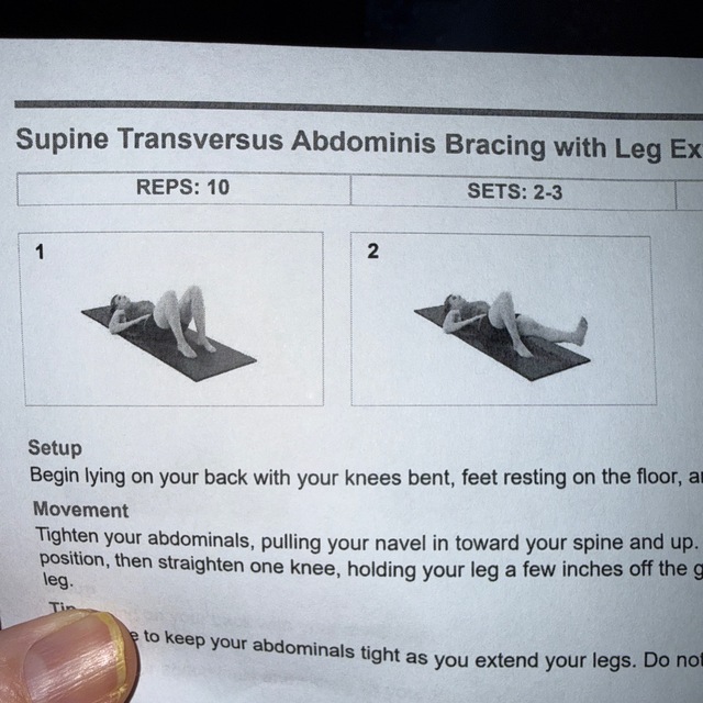Transverse Abdominous Bracing With Leg Extension by Kristal B ...