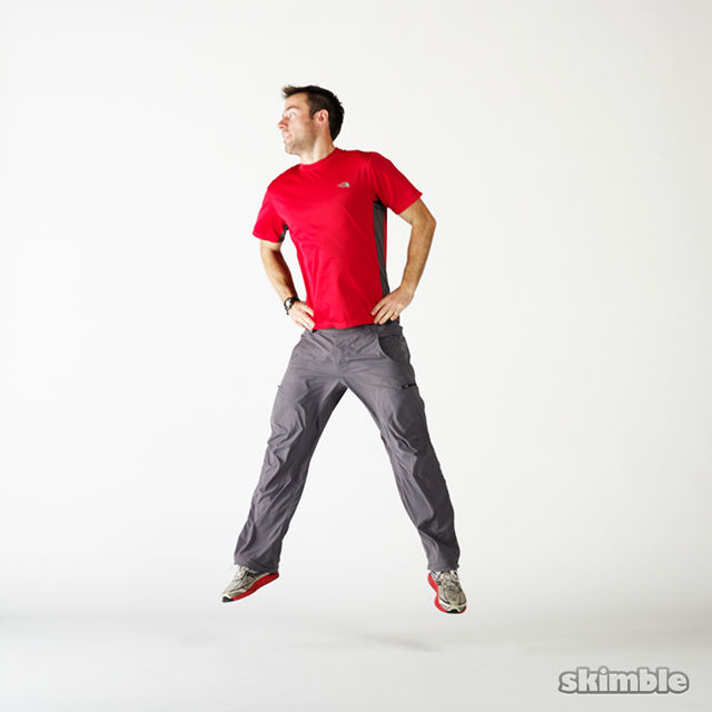 Squat Hops with a Quarter Turn - Exercise How-to - Workout Trainer by ...