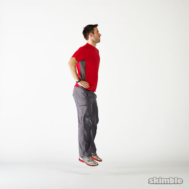 Squat Hops with a Half Turn - Exercise How-to - Skimble