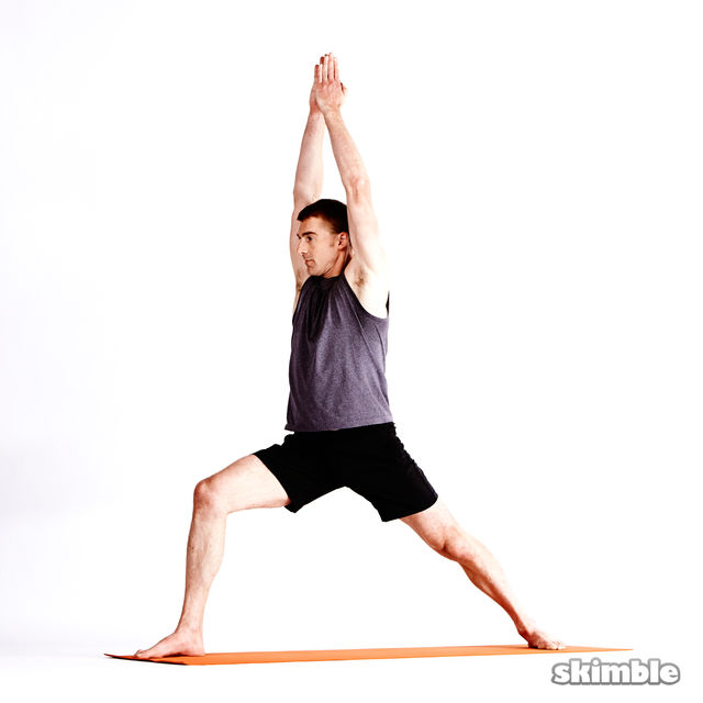 Right Warrior 1 with Eagle Arms - Exercise How-to - Skimble