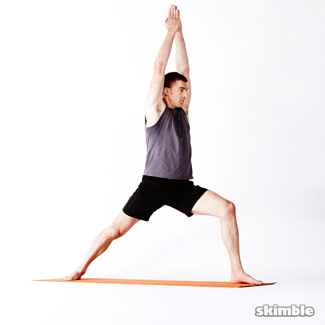 Left Warrior 1 with Eagle Arms - Exercise How-to - Skimble