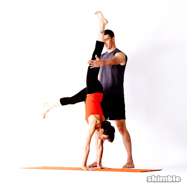Advanced Assisted Handstand - Exercise How-to - Skimble