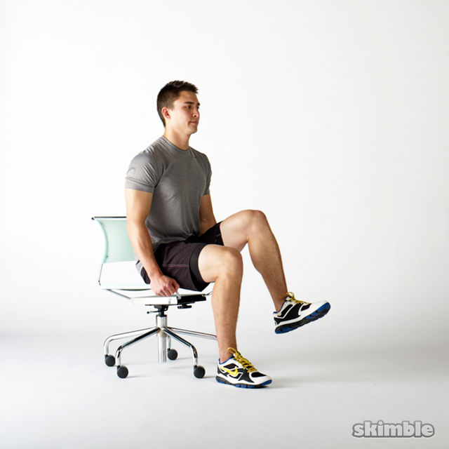 Seated Knee Raises Exercise How to Workout Trainer By Skimble Seated Knee Raises Exercise How to Workout Trainer By Skimble