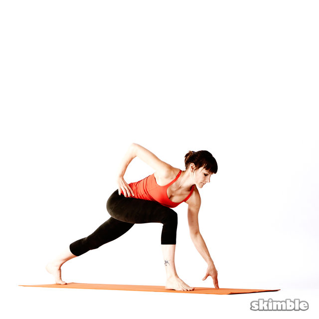 Right Revolved Half Moon - Exercise How-to - Workout Trainer by Skimble