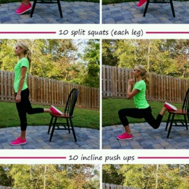 Split Squats Chair por Lolisente X - Ejercicio Cómo hacerlo - Skimble