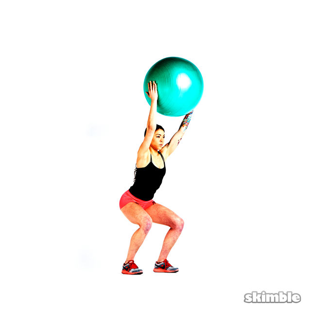 Overhead Squat with Ball - Exercise How-to - Skimble